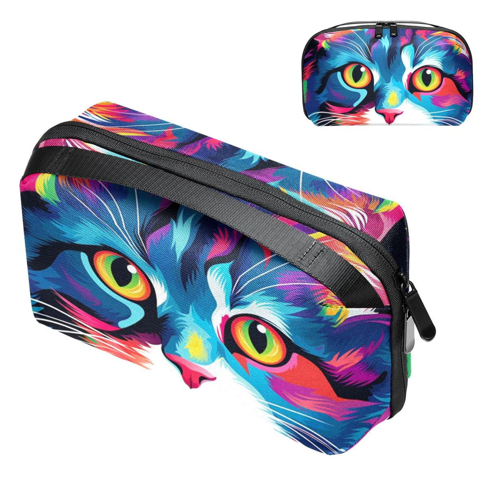 Cat Digital Pouch with Oxford Cloth, Waterproof Travel Organizer and ...