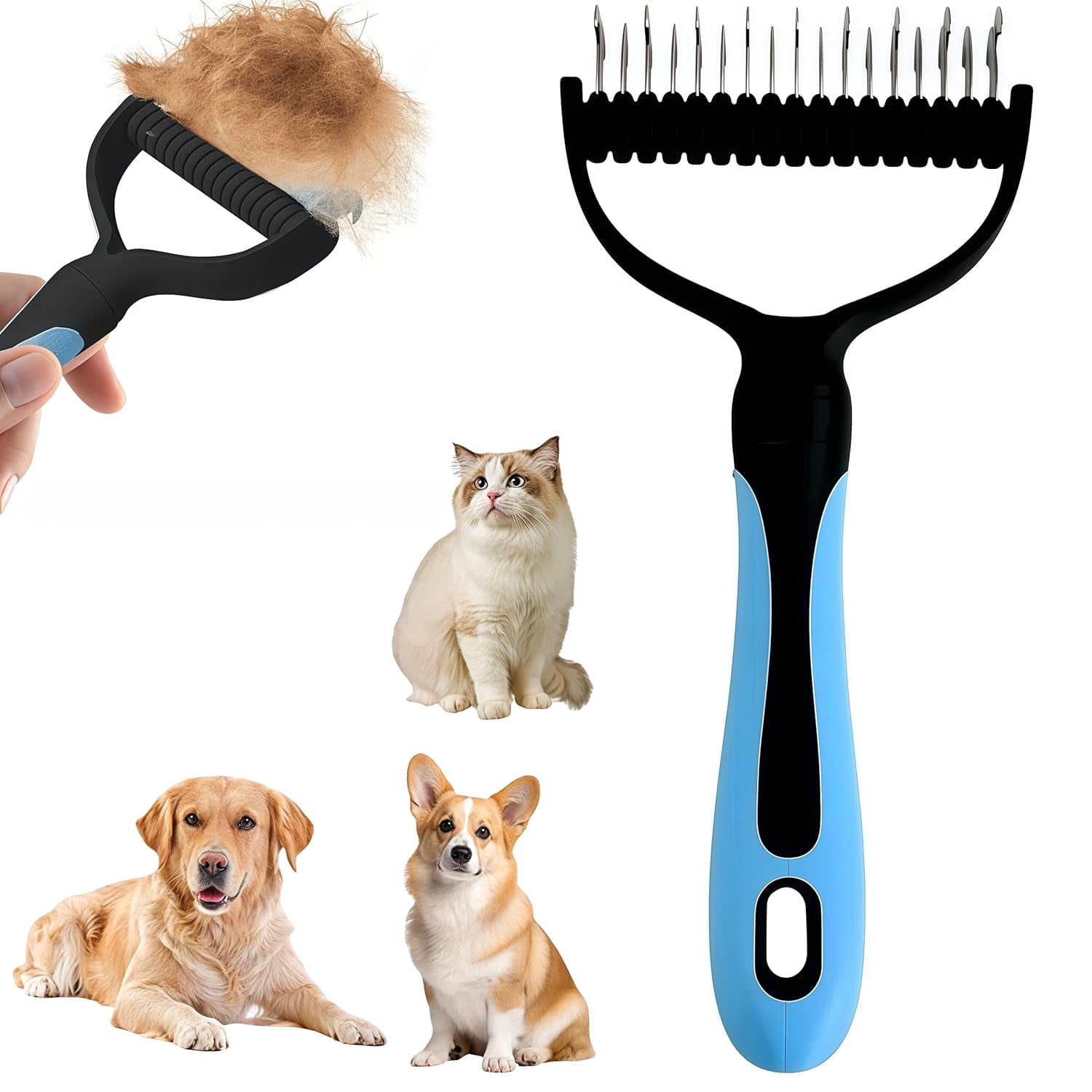 Cat Dog Brush Pet Deshedding Dog, 2025 Upgraded Brush for Shedding ...