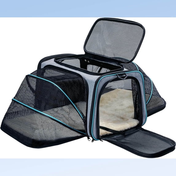 Cat Dog Carrier - Expandable Soft-Sided Pet Carrier with Removable ...