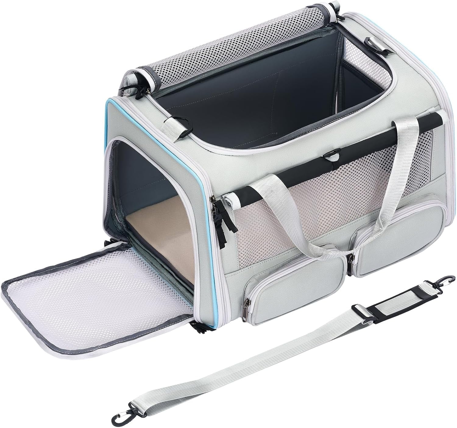 Cat, Dog Carrier for Pets up to 20 lbs, Soft-Sided Collapsible Pet ...