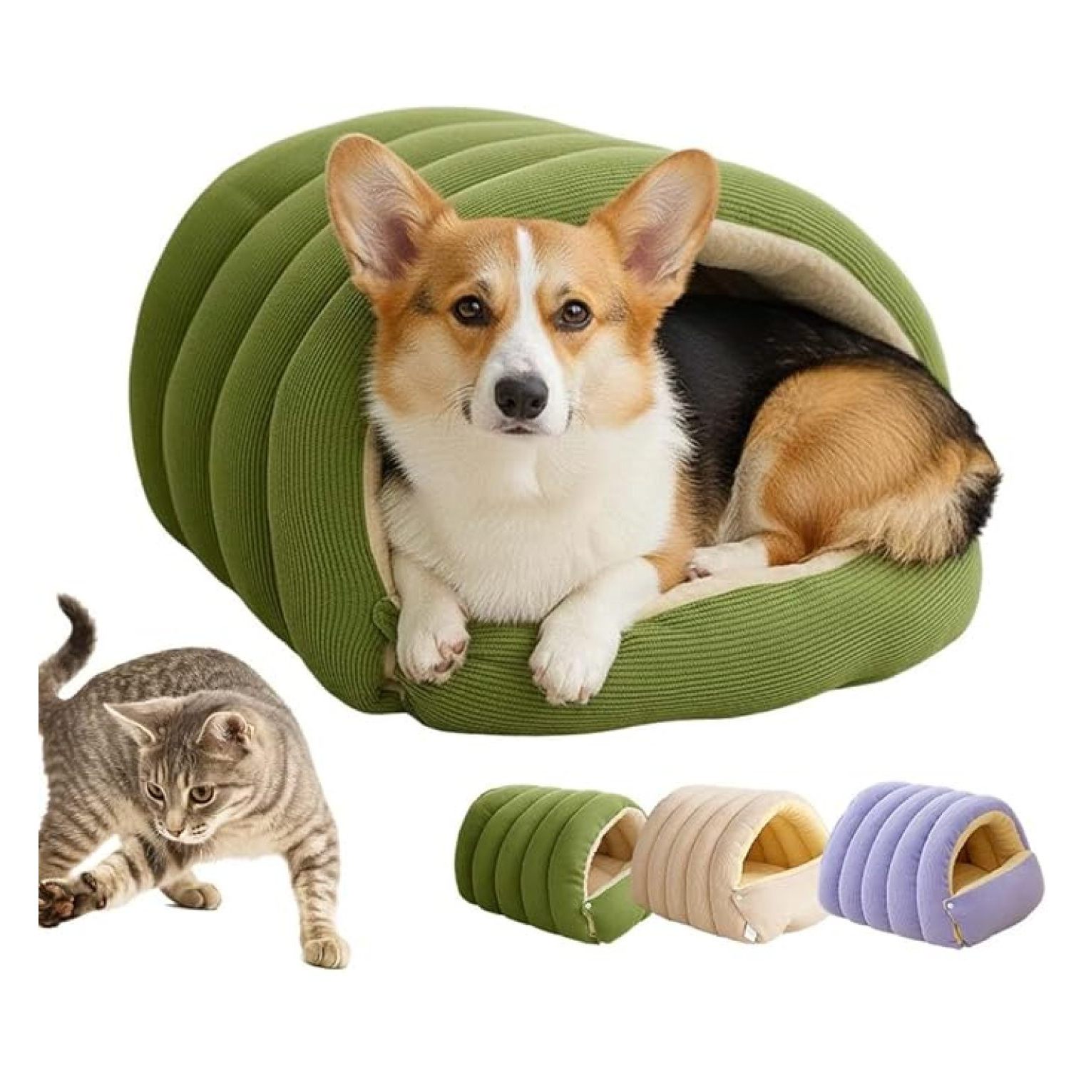 Cat Dog Cave Bed, 2026 New Winter Cave for Dog and Cat, Warm Plush ...