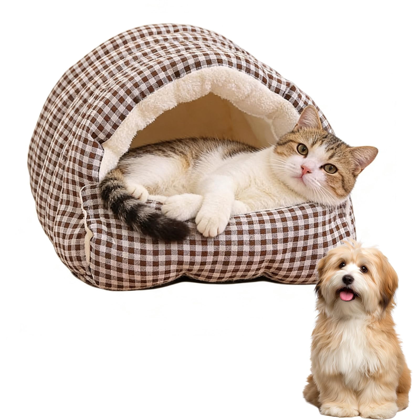 Cat Dog Cave Bed, 2026 New Winter Cave for Cat and Small Dog, Warm ...