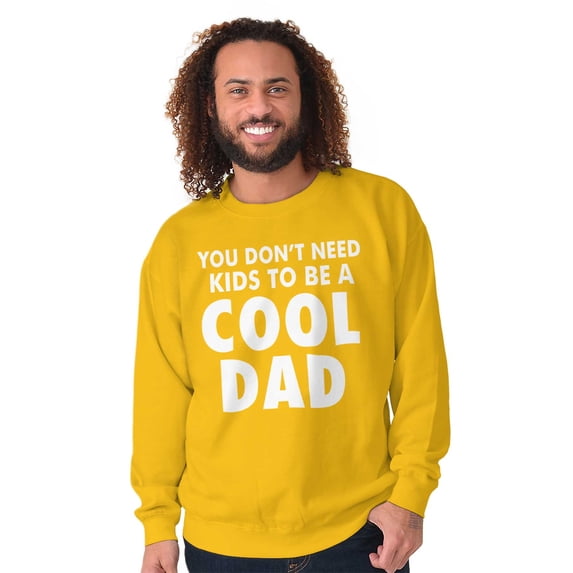 Cat Dog Dad Dont Need Kids to be Cool Men's Crewneck Sweatshirt Brisco ...
