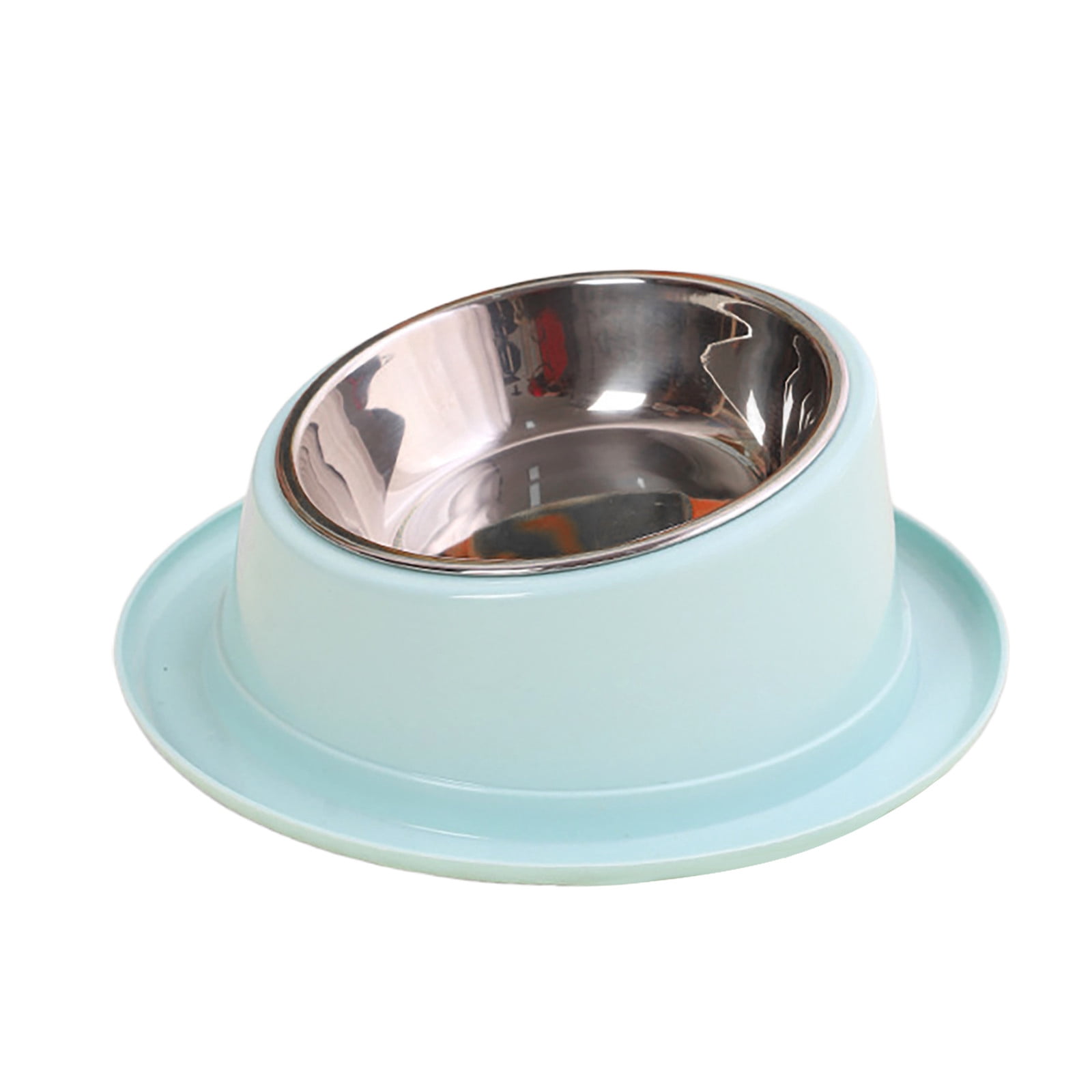 Cat & Dog Elevated Feeding Bowl Stainless Steel Raised Feeder Dish for ...