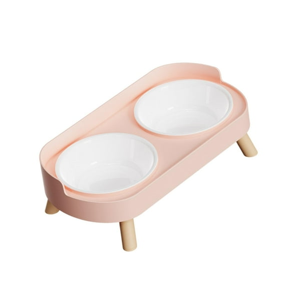 Cat Dog Food Bowl Elevated Feeder Double Anti Slip Design Removable ...