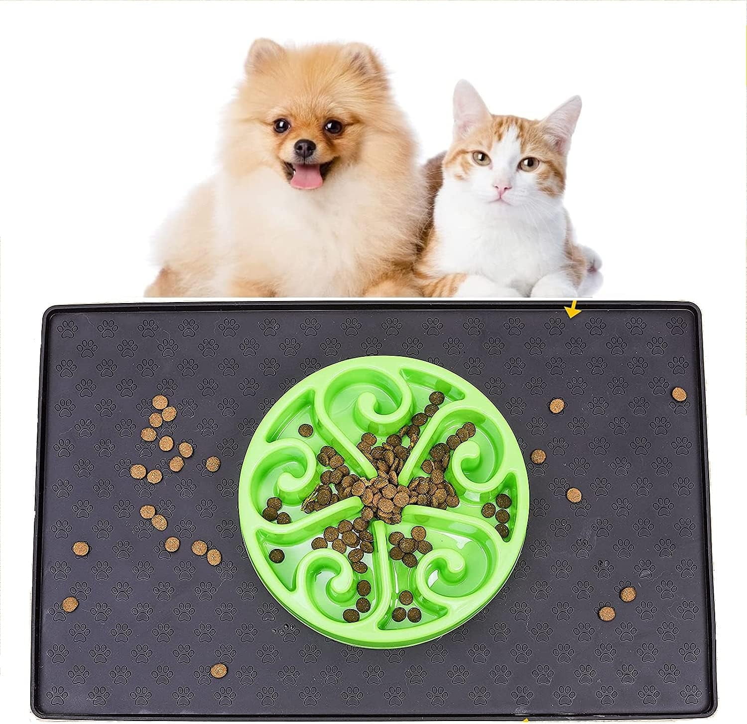 Cat Dog Food Mat Silicone Pet Feeding Mat Waterproof & Non Slip Pet ...