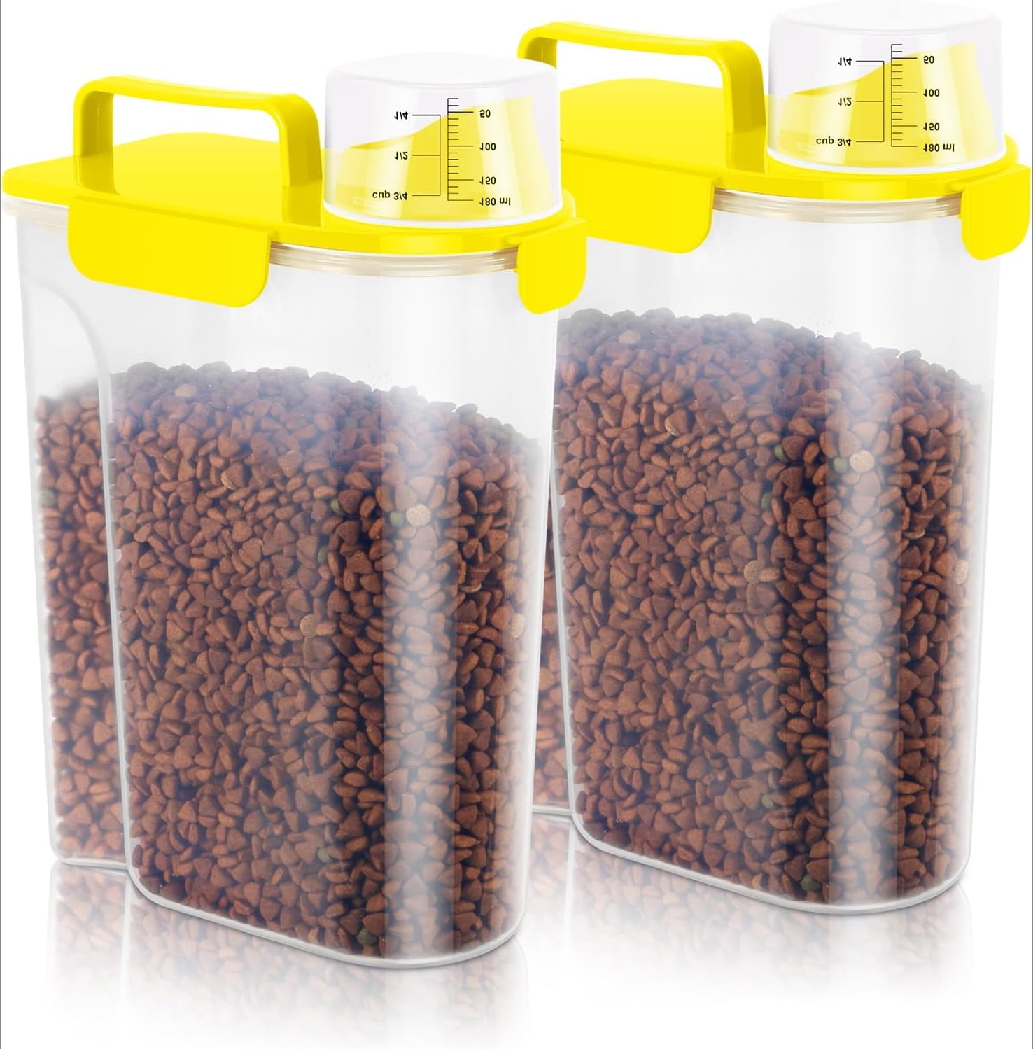 Cat Dog Pet Food Storage Container, Plastic Dispenser Upgraded Large ...