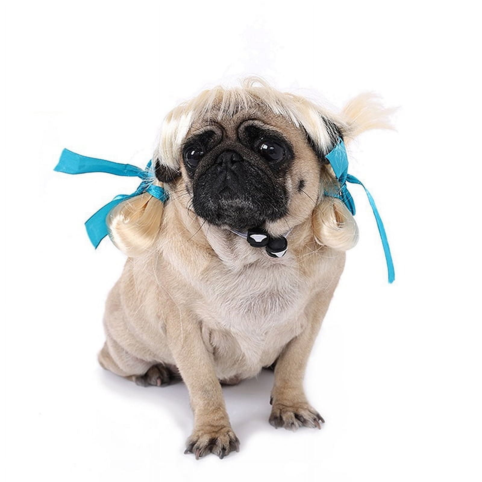 Cat Dog Pet Wigs Headdress Funny Costume Puppy Cross-Dressing Cosplay ...