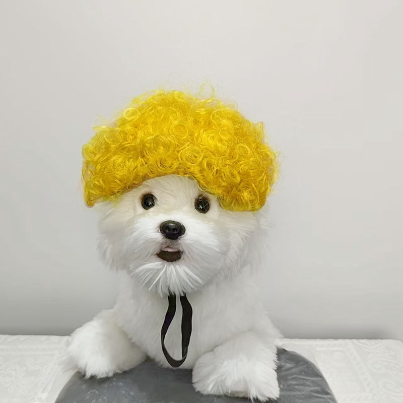 Cat Dog Pet Wigs Headdress Funny Costume Puppy Cross-Dressing Cosplay ...