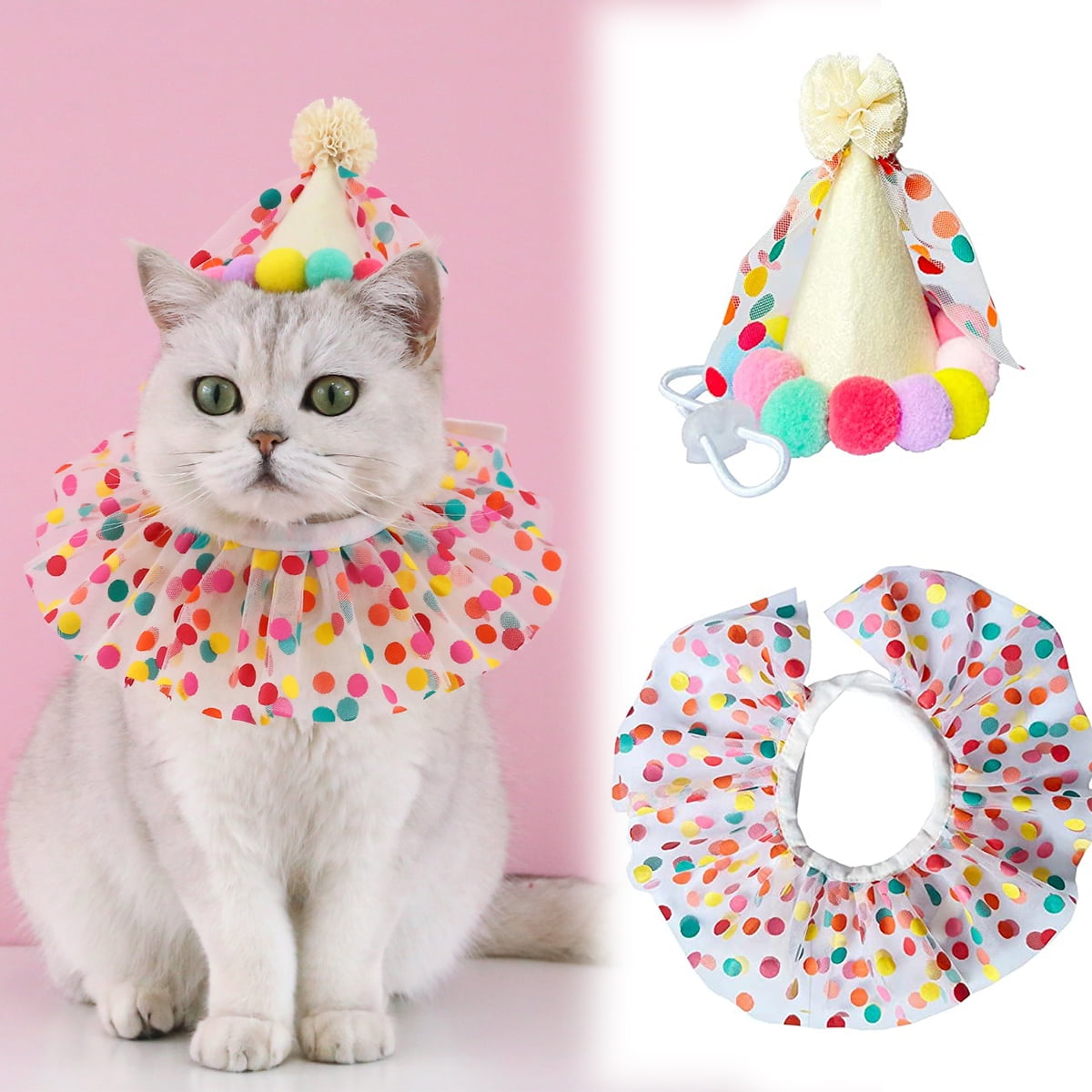 Cat Dog Princess Costumes Puppy Cat Birthday Bandana Scarf and Party ...