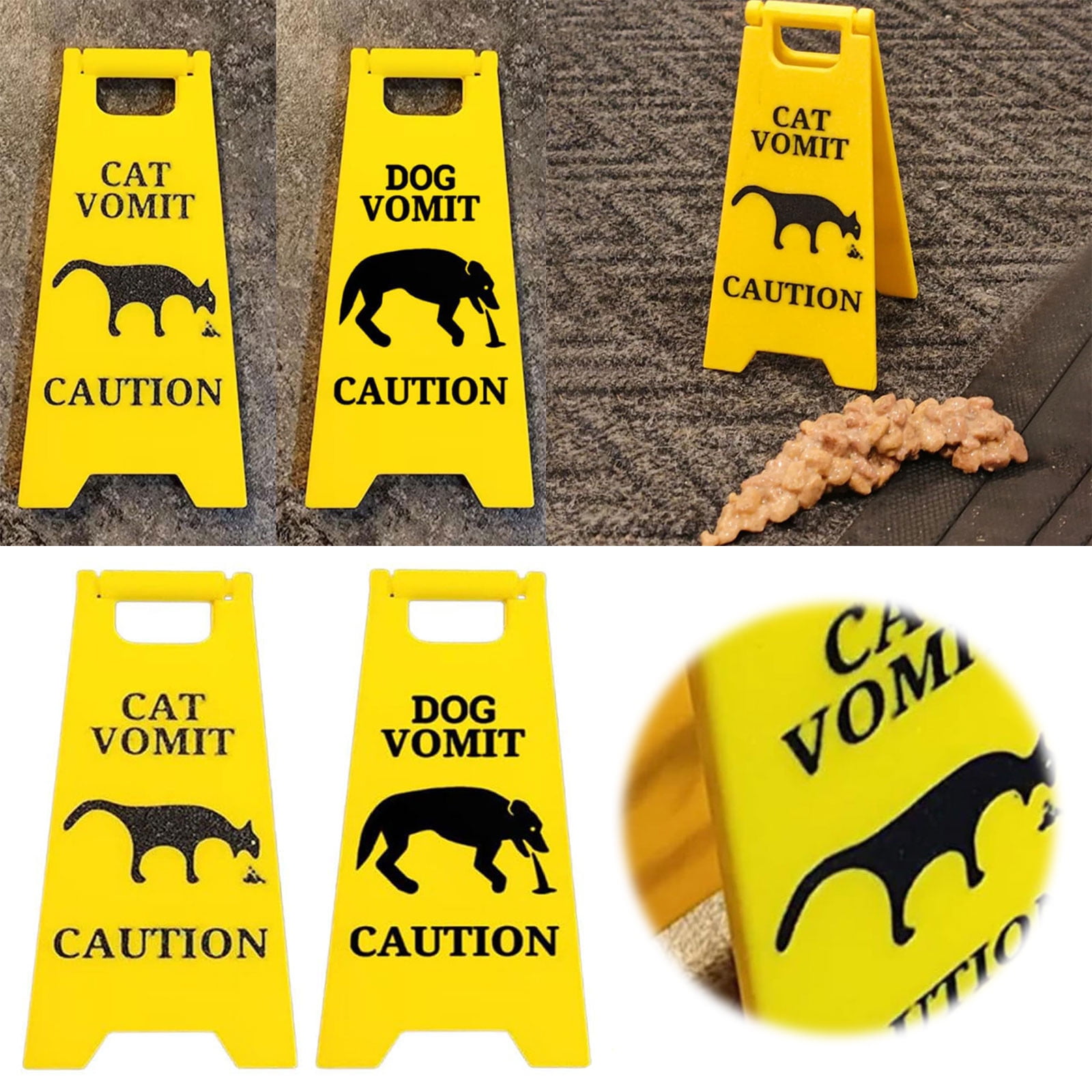 Cat/Dog Vomit Sign, Funny Cat Signs, Yard Warning Sign, Cat Signs for ...