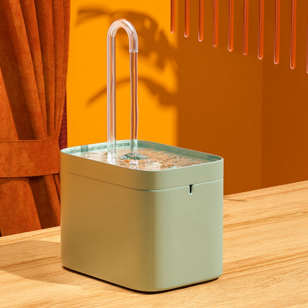 Cat Dog Water Fountain,51oz/1.5L Dog Water Bowl Dispenser Automatic Pet Water Fountain with ...