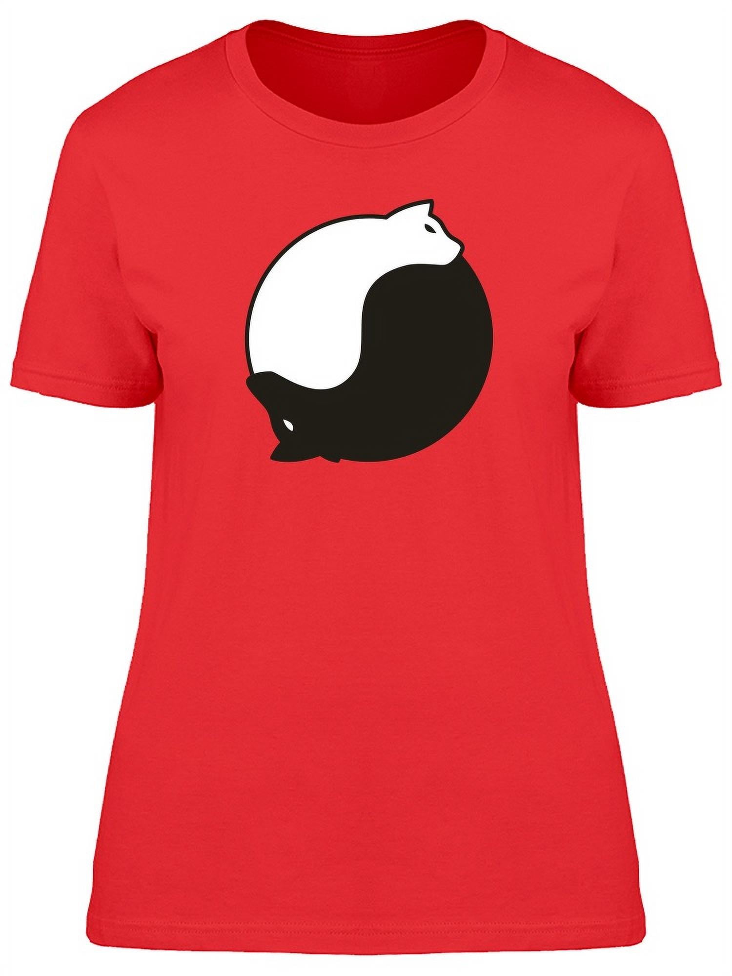 Cat & Dog, Yin Yang T-Shirt Women -Image by Shutterstock, Female Large ...