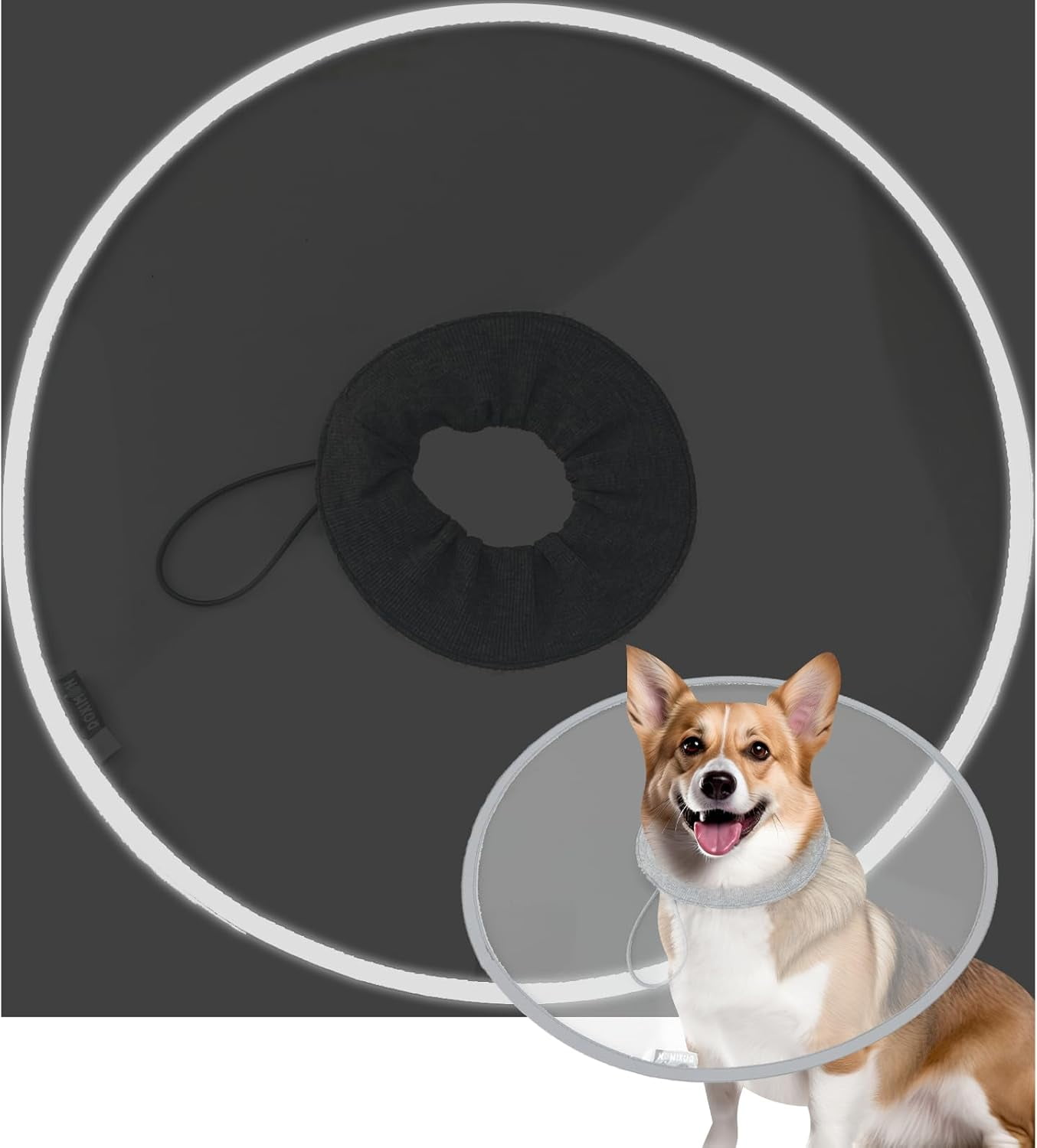 Cat Dogs Cone E Collar with Low Noise Fasteners Glow in The Dark ...
