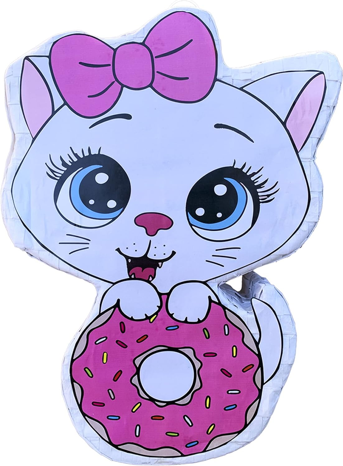 Cat Donut Pinata Bulk Candy Fill Spill Pinatas - Kitty Party Favor Game ...