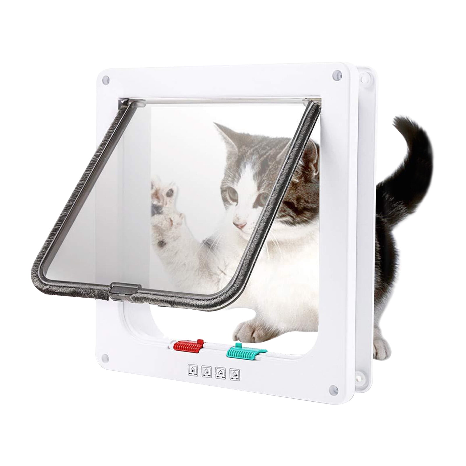Cat Door 4 Way Locking Cat Door for Interior & Exterior Doors Interior ...