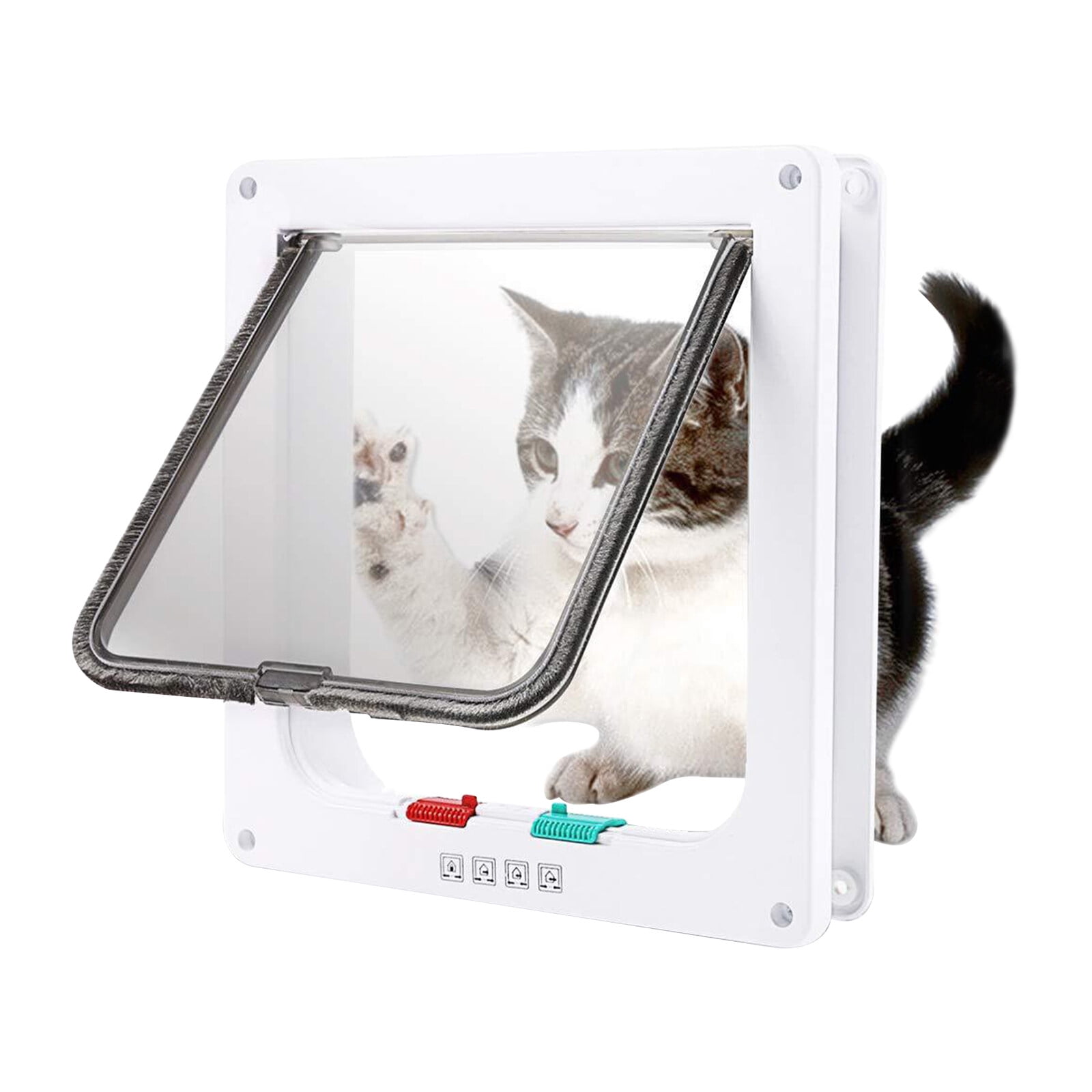 Cat Door 4 Way Locking Cat Door for Interior & Exterior Doors Interior ...