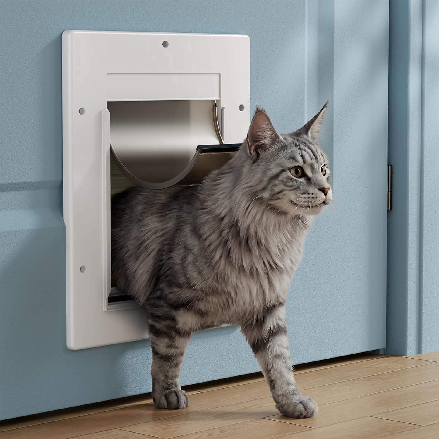 Cat Door for Door Plastic Cat Door Interior Exterior Cat Door Small Pet ...