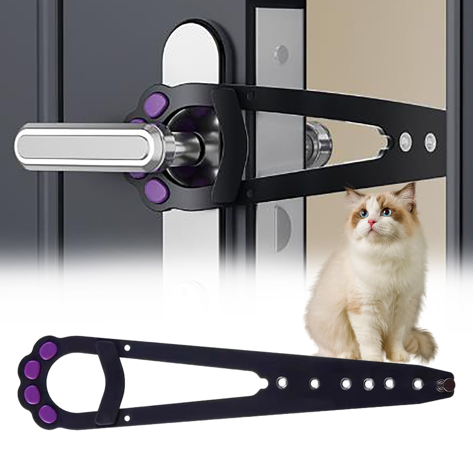 Cat Door Latch Holder, Keep Door Open 1.5" to 8", Let's Cats in and ...