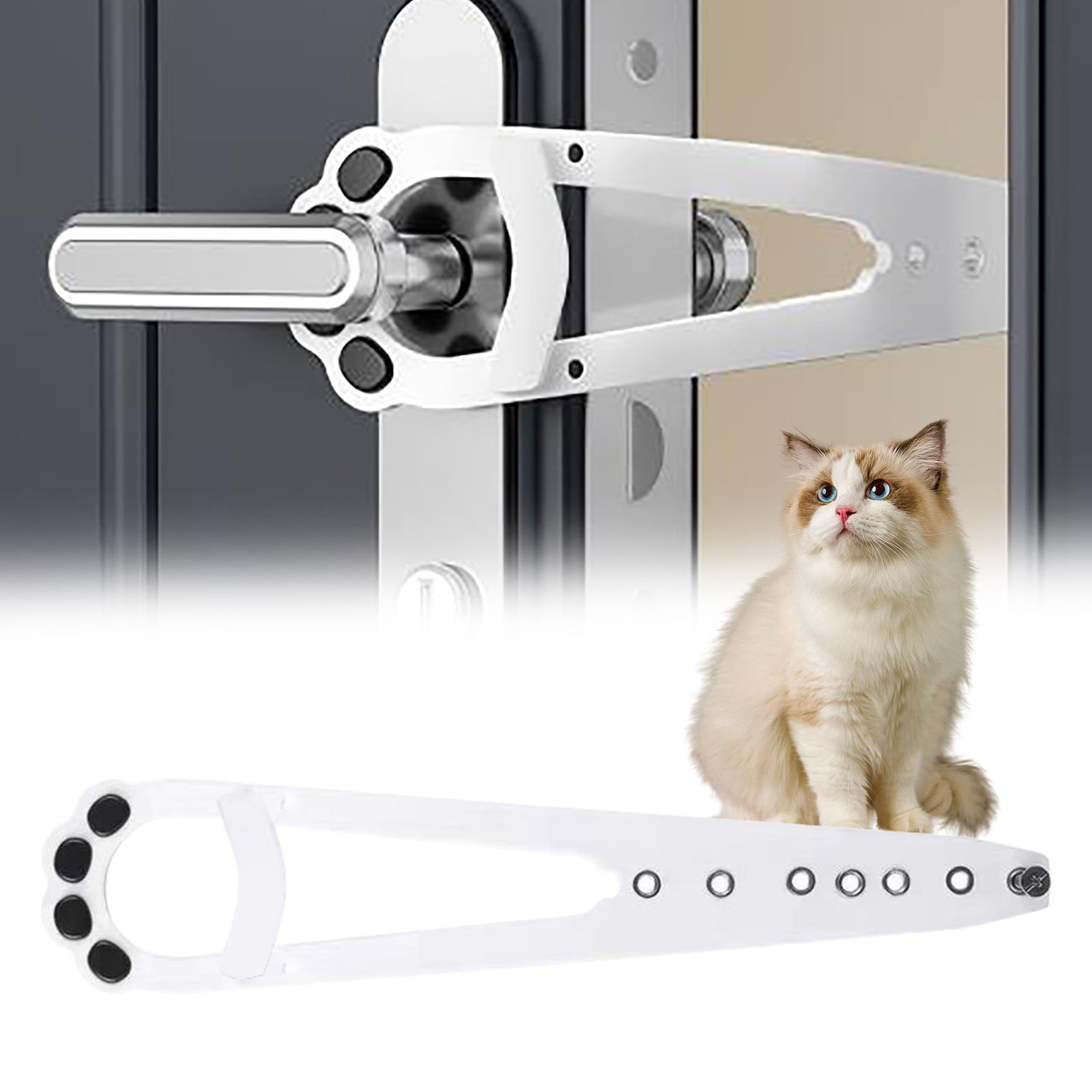 Cat Door Latch Holder, Keep Door Open 1.5" to 8", Let's Cats in and ...