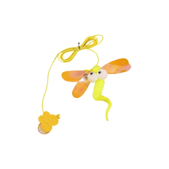 Cat Door Toy with Feathers - Hanging Swing Teaser with Bell & Mouse ...