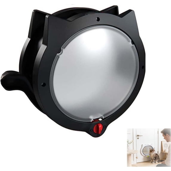 Cat Door with 4-Way Locking System, Magnetic Flap, Weatherproof Pet ...