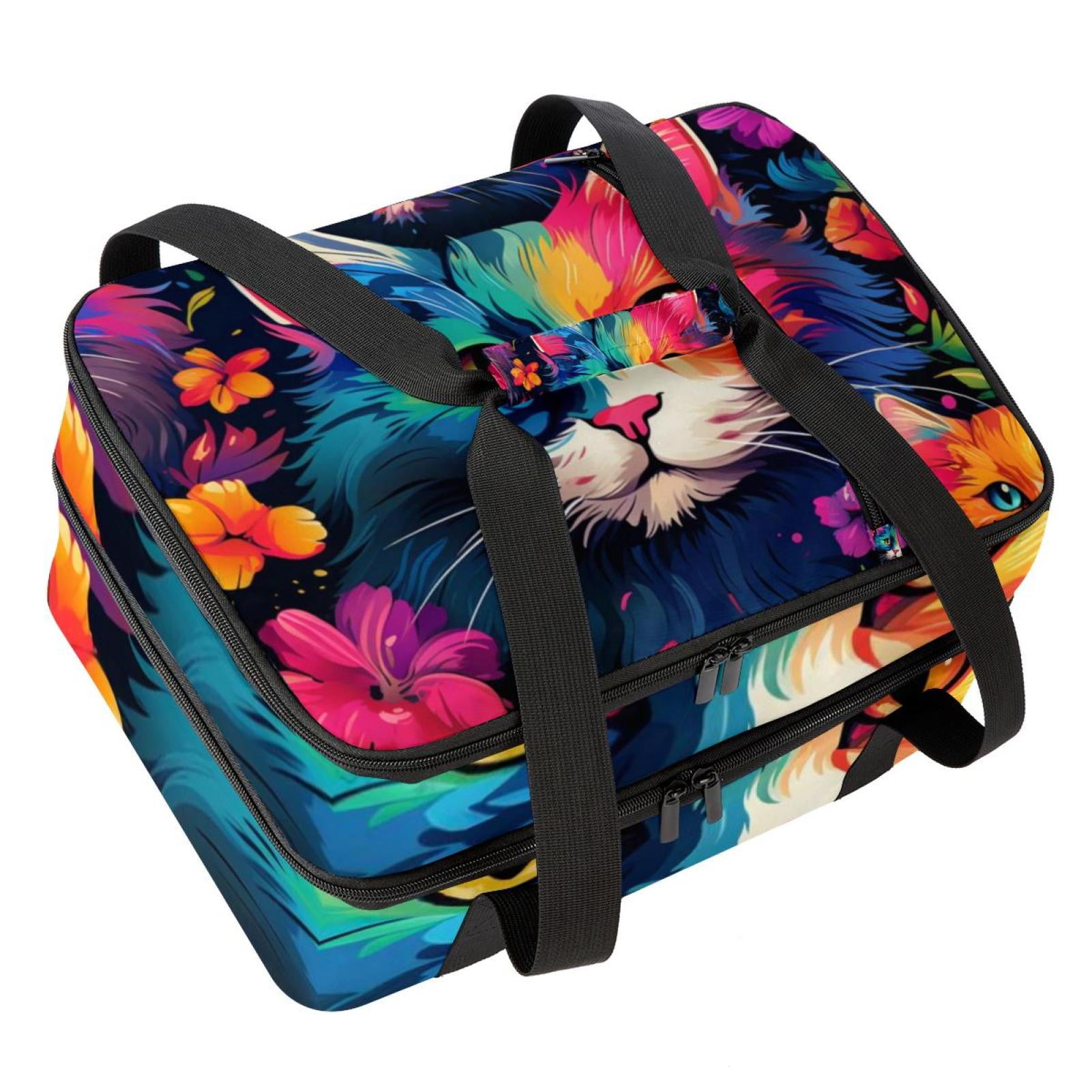 Cat Double Layered Insulated Refrigerated Lunch Bag with Two ...