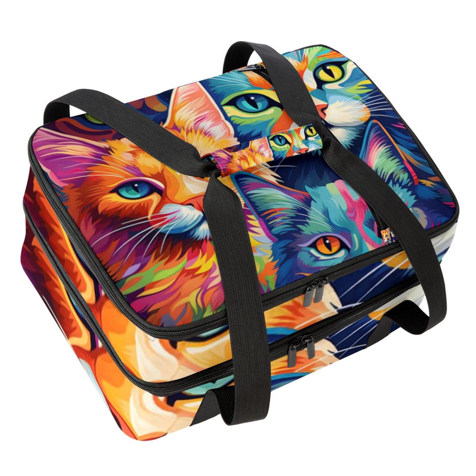 Cat Double Layered Insulated Refrigerated Lunch Bag with Two ...