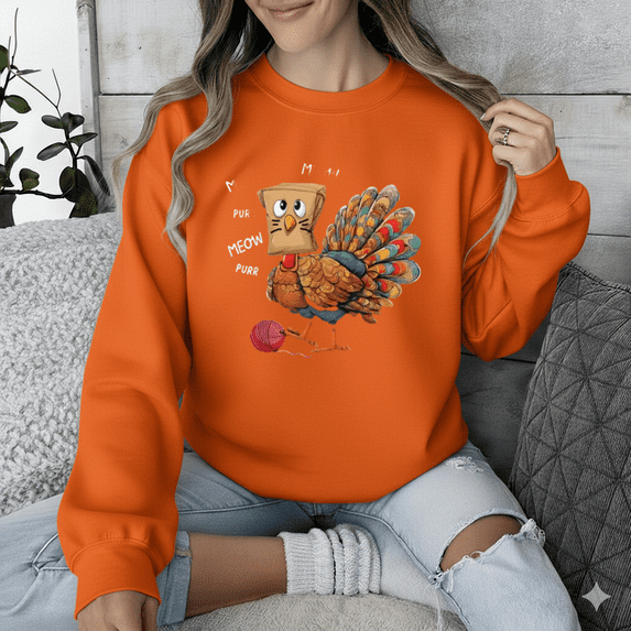 Cat Dressed Turkey Funny Thanksgiving Costume Feline Holiday Humor ...