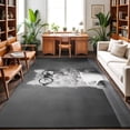 Cat Drinking Coffee Washable Area Rug 5 x 8 ft Funny Animal Soft Non ...