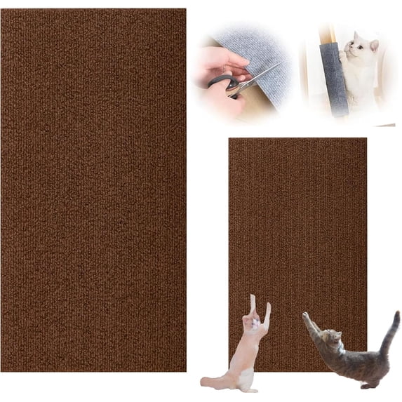 Cat E Corner Side Table Scratcher, Trimmable Cat Wall Scratching Board ...