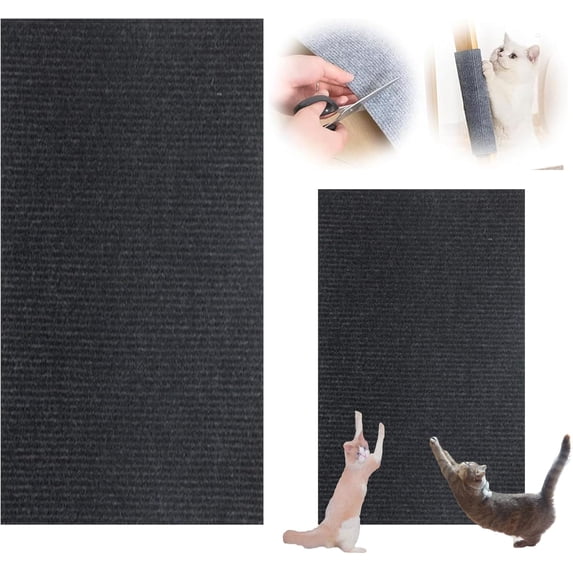 Cat E Corner Side Table Scratcher, Trimmable Cat Wall Scratching Board ...