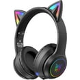 Cat Ear Bluetooth Headphones for Kids & Adults, 55H Play Time, Wireless ...