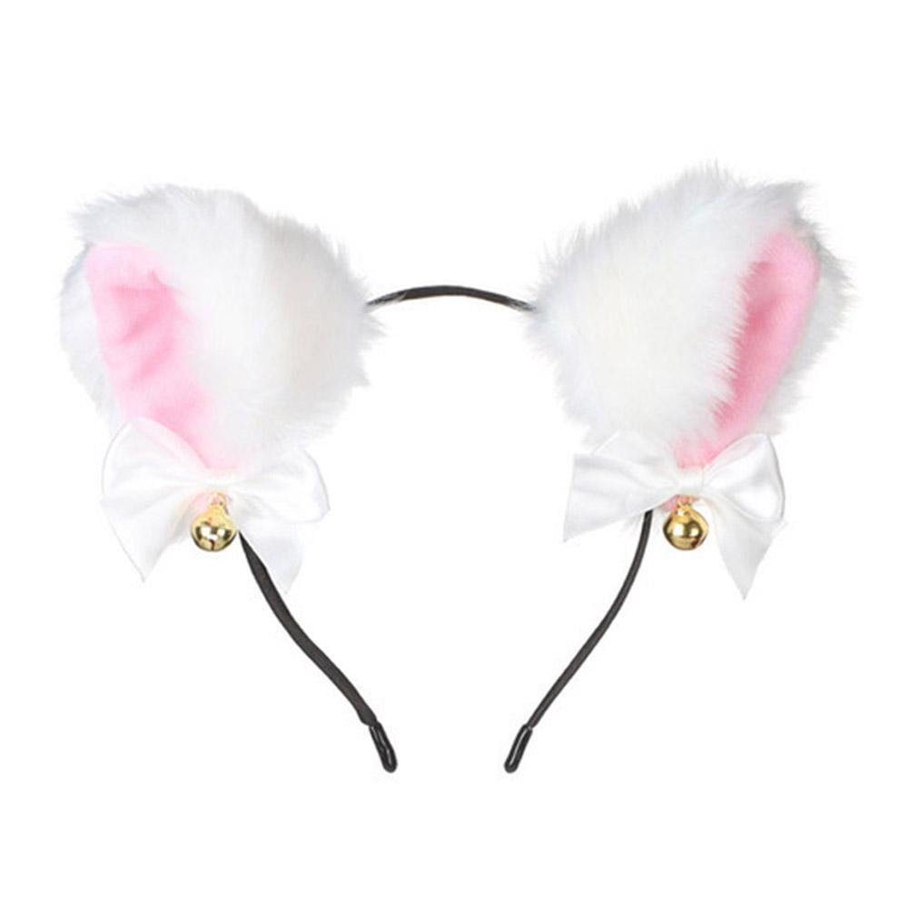 Cat Ear Bow Headband Claw Gloves Cosplay Plush Hairband Women Girl ...
