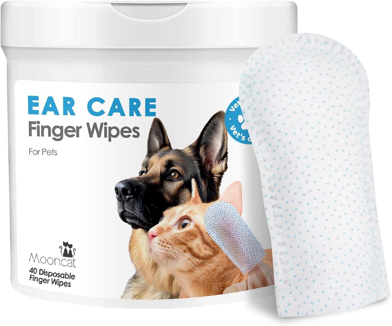 Cat Ear Cleaning Finger Wipes - Gentle Dirt Removal, Suitable for ...