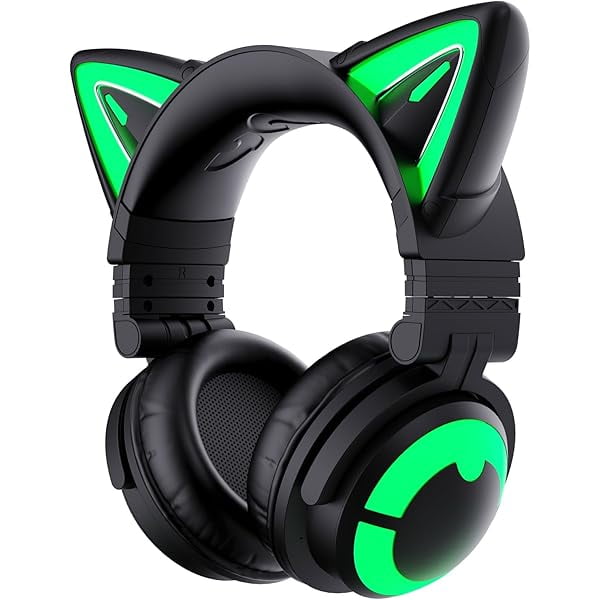 Cat Ear Headphones CE, RGB Wireless/Wired Gaming Headsets with Seamless ...