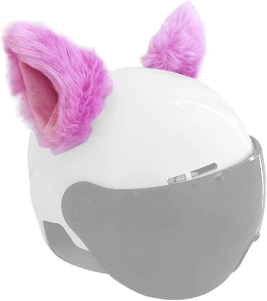Cat Ears for Helmet Plush Ears Adhesive Velcro Helmet Accessory for ...