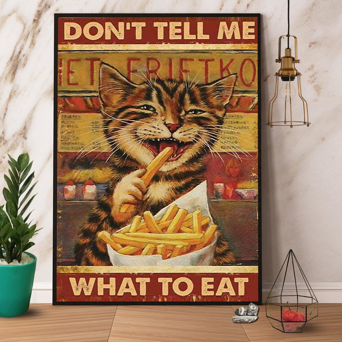 Cat Eating Fast Food Don'T Tell Me What To Eat Funny Fries Love Food ...