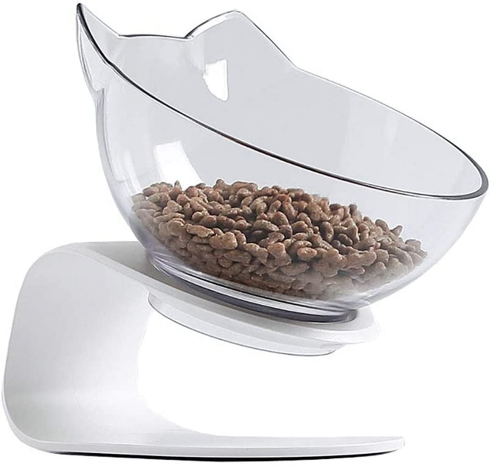 Cat Elevated Bowl with Raised Stand, 15° Tilted Neck Guard Stand Raised ...