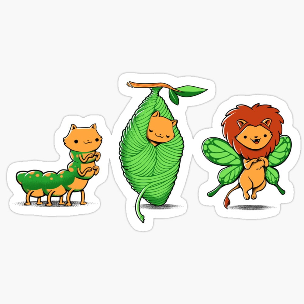 Cat-Erpillar Sticker Phone Decal Water Bottle Stickers Car Decals ...