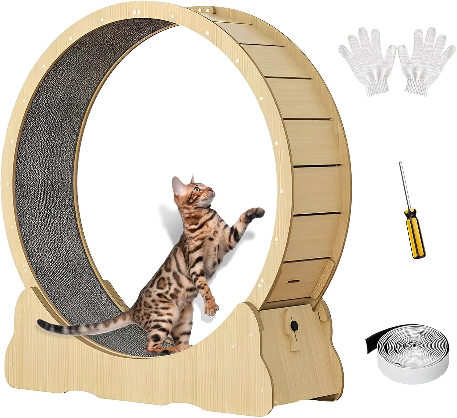 Cat Exercise Wheel,43.3 inch Large Cat Wheel Cat Treadmill with ...