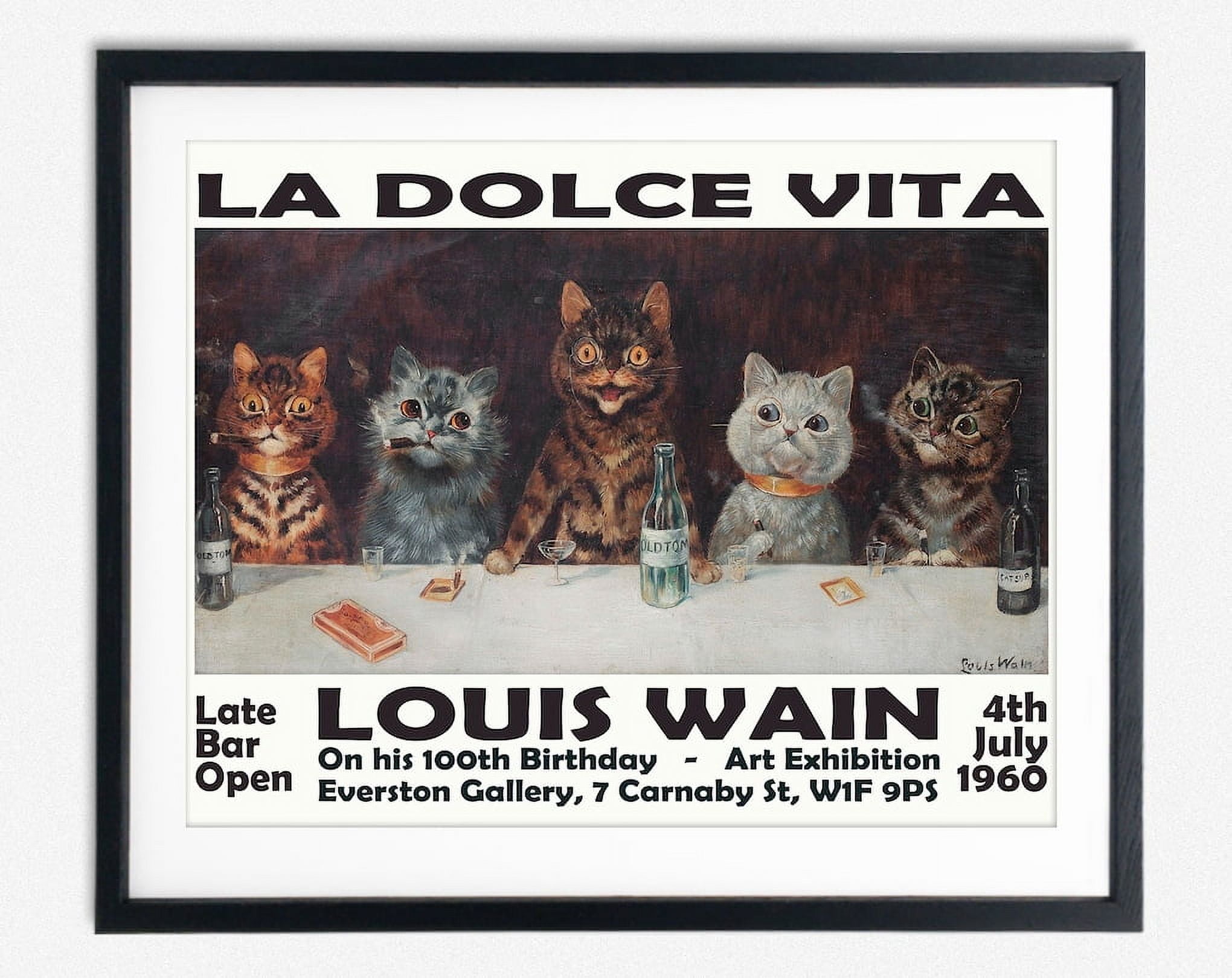 Cat Exhibition Poster Art Gallery Print Louis Wain Cats ,Decor For ...