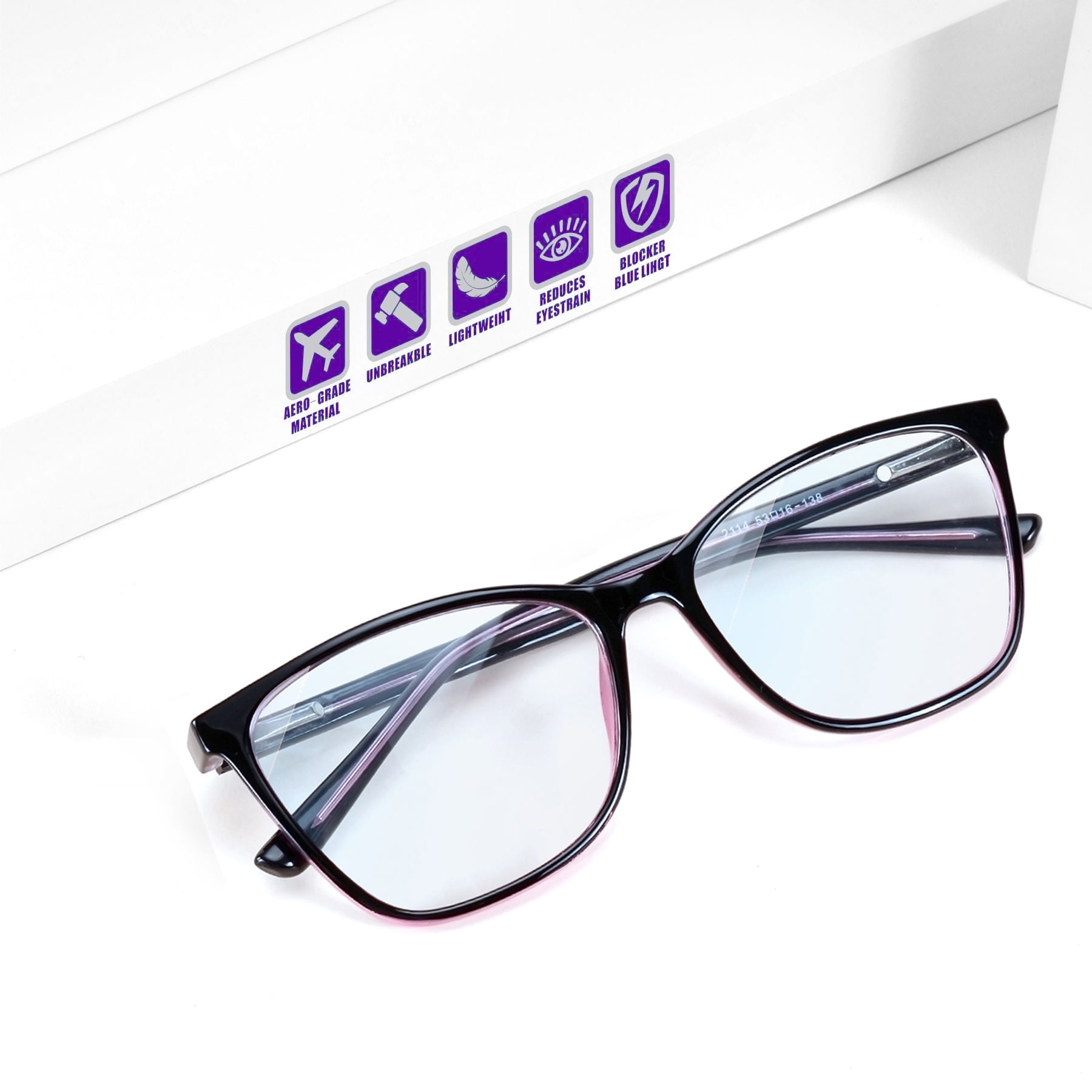 Cat Eye Distance Glasses for Women Oversized Near Sighted Vision ...