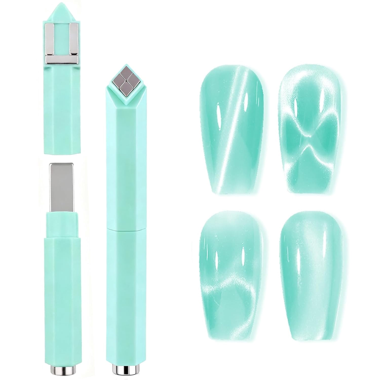 Cat Eye Magnet for Nails, 4-in-1 Nail Cat Eye Nail Magnets ...