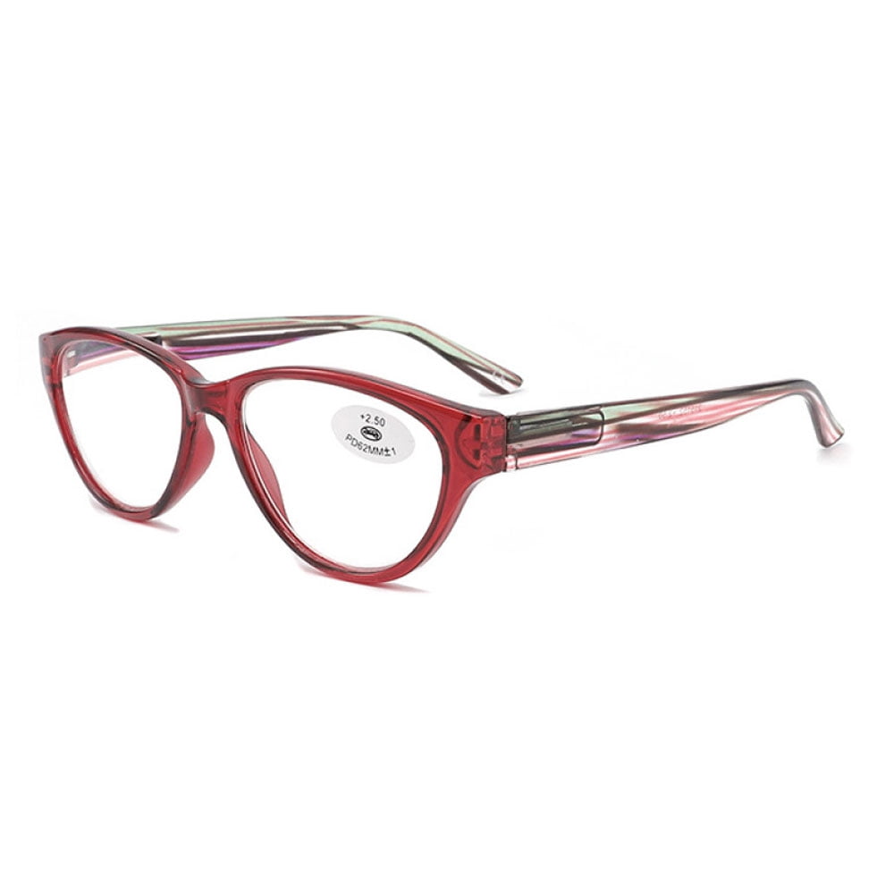 Cat Eye Presbyopic Glasses Oversized Red Reading Glasses 3.00 for Women ...
