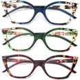 Cat Eye Reading Glasses for Women 3 Pack Anti Blue Light Computer ...