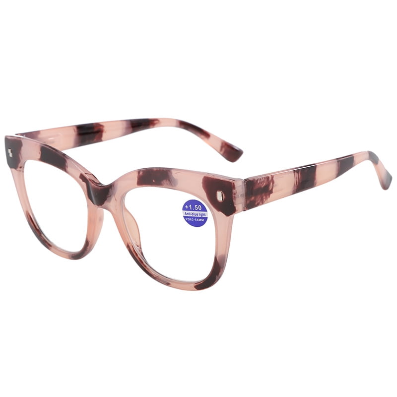 Cat Eye Reading Glasses for Women, Anti Blue Light Stylish Thick Frame ...