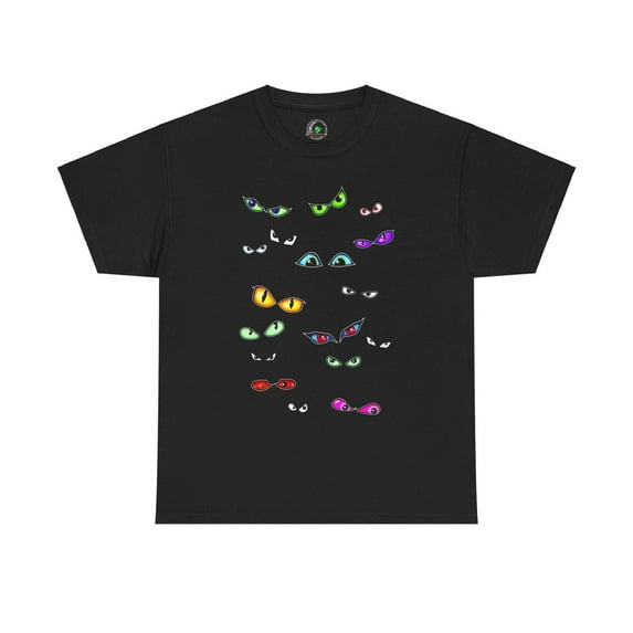 Cat Eyes Glow Shirt Multicolor Feline Eye Art Spooky Aesthetic Night ...
