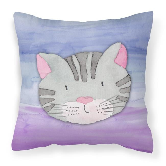 Cat Face Watercolor Fabric Decorative Pillow - Walmart.com