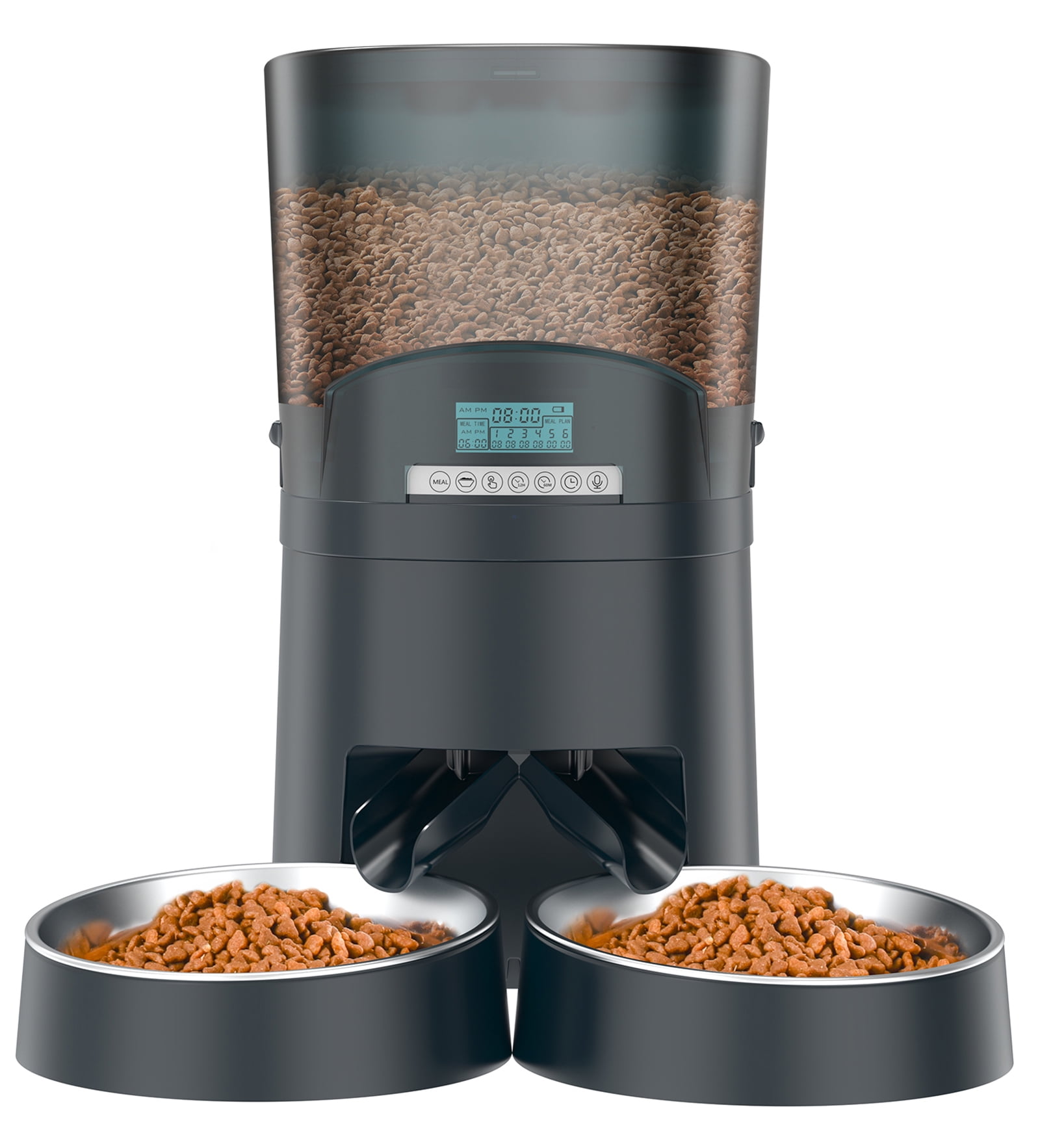 HoneyGuaridan 6.5L Automatic Pet Feeder, 6 Meal Control, Timer, Voice ...